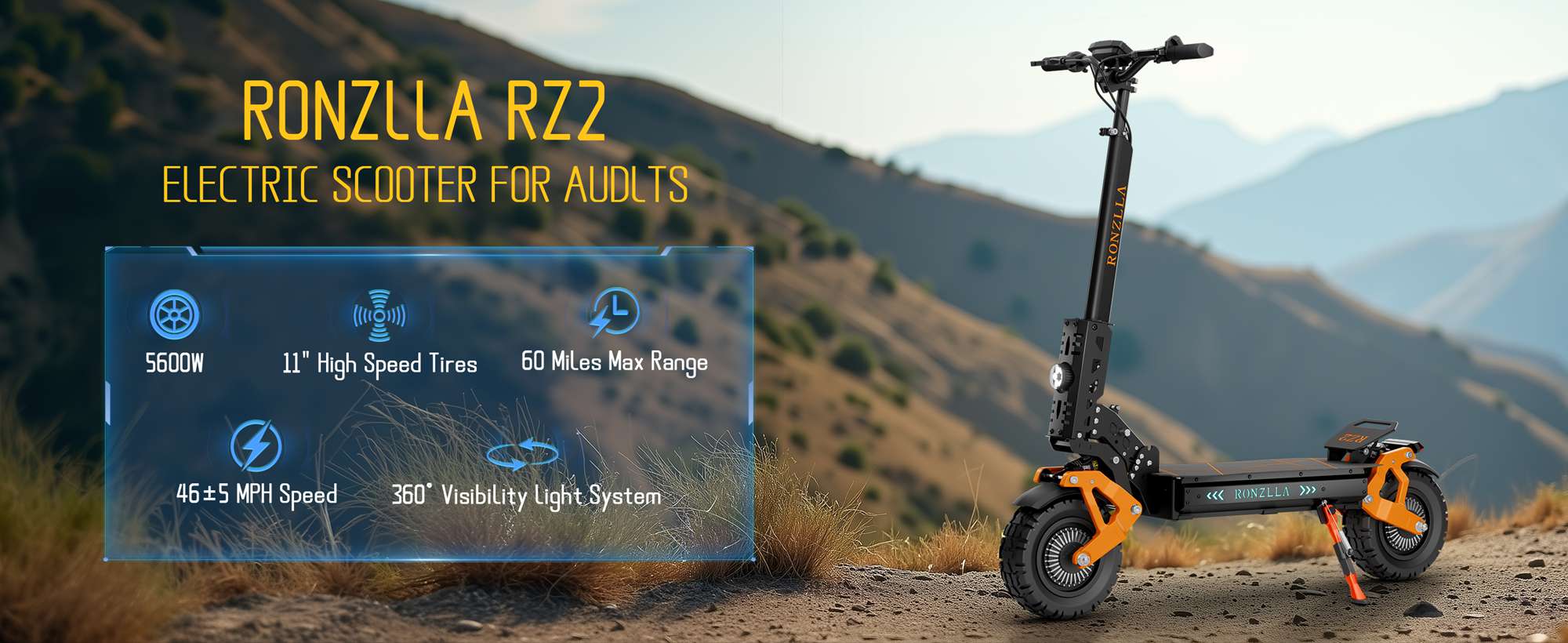 50 MPH Electric Scooter for Adults Dual Motor Fast Speed 60 Miles – Rooder