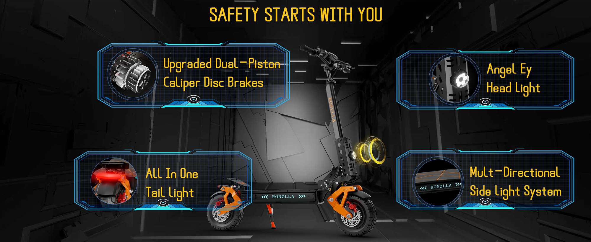 50 MPH Electric Scooter for Adults Dual Motor Fast Speed 60 Miles – Rooder